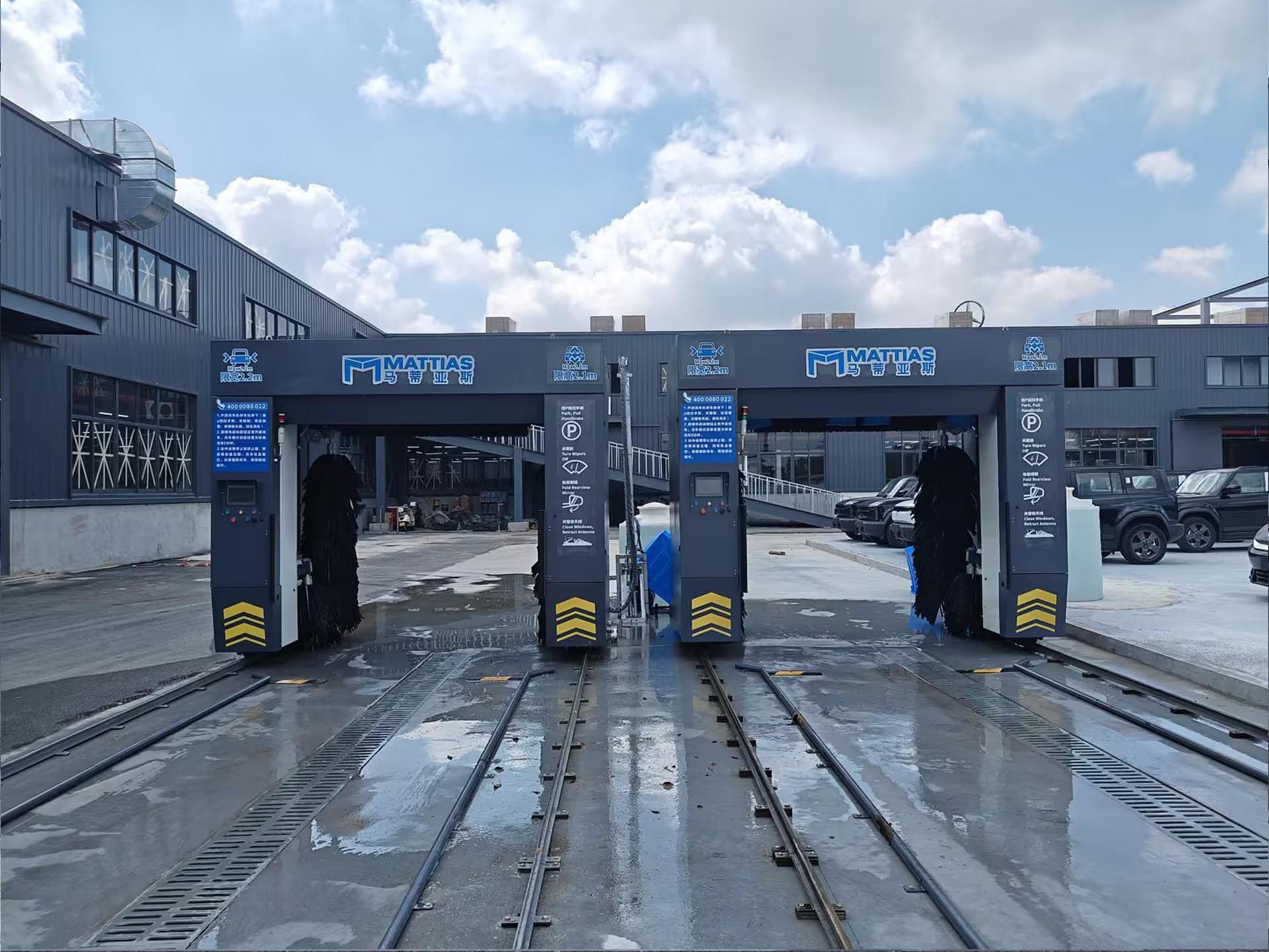 New Builted Two Rollover Car Wash Station In BYD 4S store - Car Wash ...