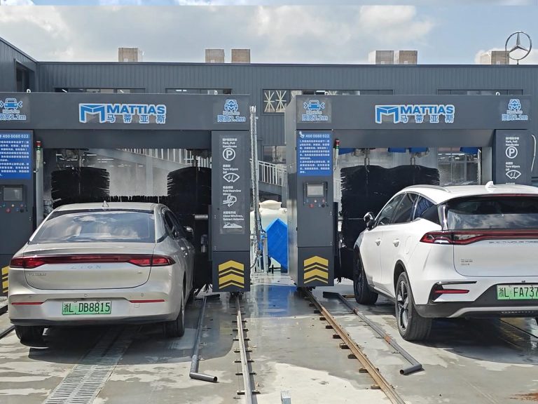 New Builted Two Rollover Car Wash Station In BYD 4S store - Car Wash ...